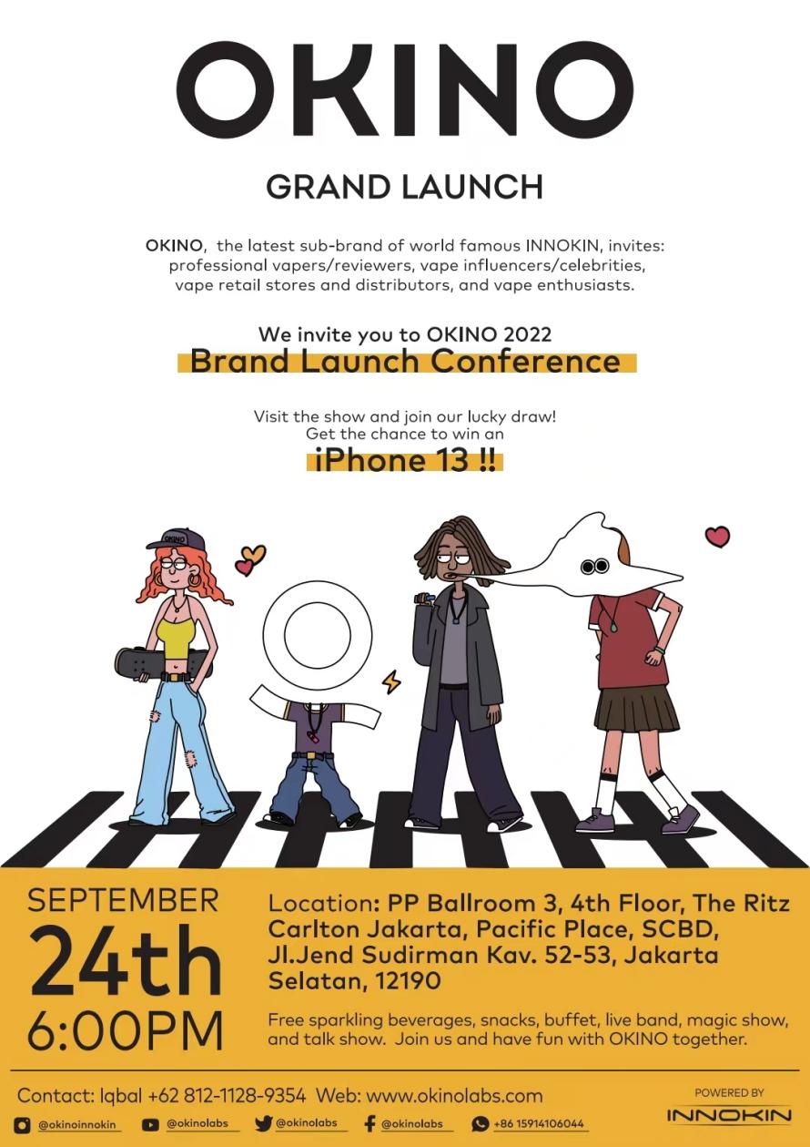OKINO 2022 Brand Launch Event Coming Soon in Jakarta on 24th Sep ...